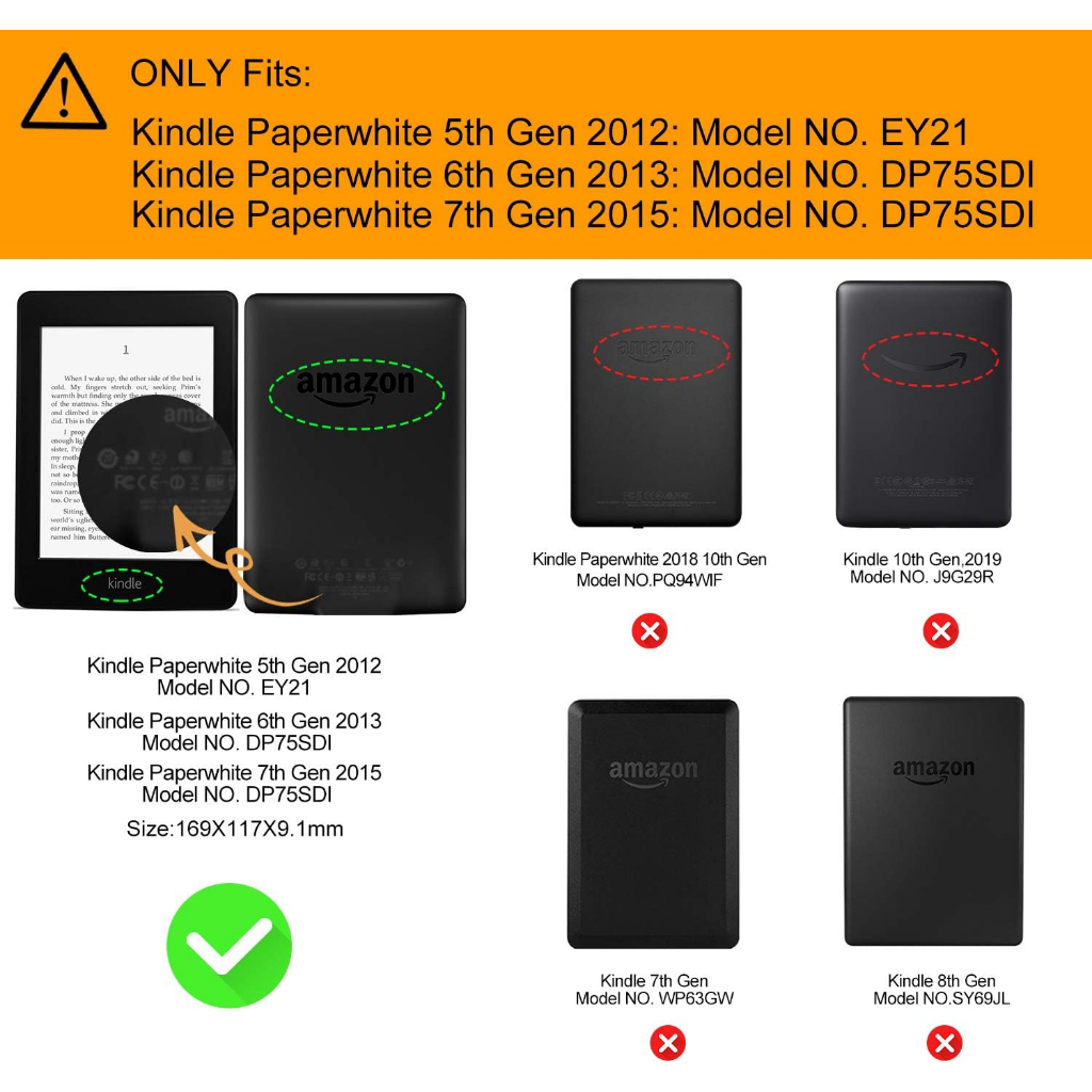Bao Da Cover Kindle Paperwhite 1/2/3, Case Máy Đọc Sách Kindle ...