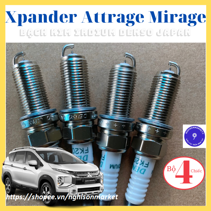 Bugi xe Mitsubishi Xpander Attrage Mirage Denso Janpan bạch kim Irdium ...