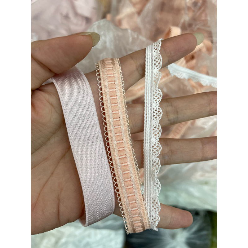 Chun hồng co giãn may nội y, đồ lót, chun chíp, chun quai, chun chân ...