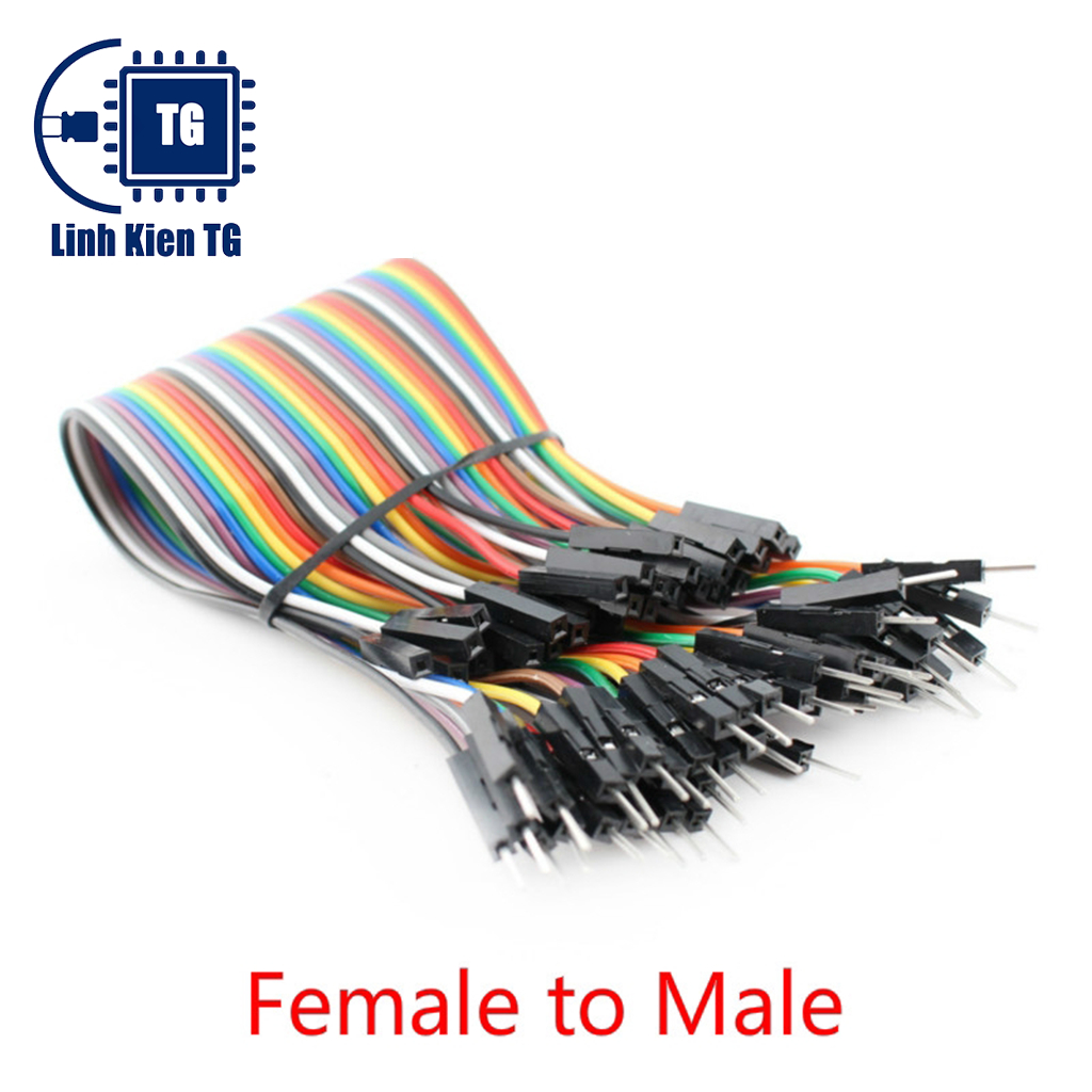 ( Dây Bus ) 40 cáp cầu vồng dài 15cm 20cm 30cm Dùng Làm Arduino DIY ...