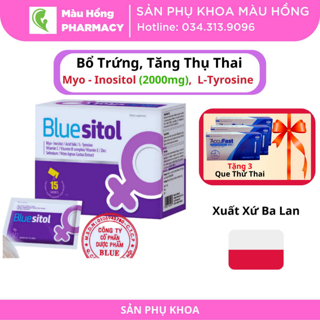 Bổ Trứng BlueSitol - Tăng Khả Năng Thụ Thai, Nội Tiết Tố Nữ, Vitamin ...