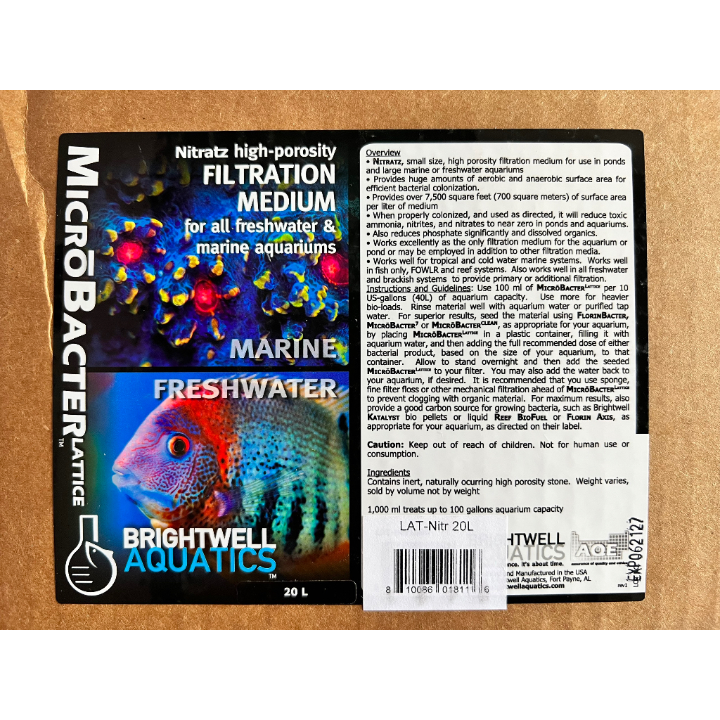 Brightwell MicroBacter Lattice Nitratz - Vật liệu lọc cao cấp chuyên ...