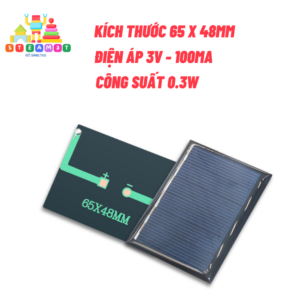 Tấm pin năng lượng mặt trời mini 1V 2V 3V 5V 65mA 100MA 110MA | Shopee ...