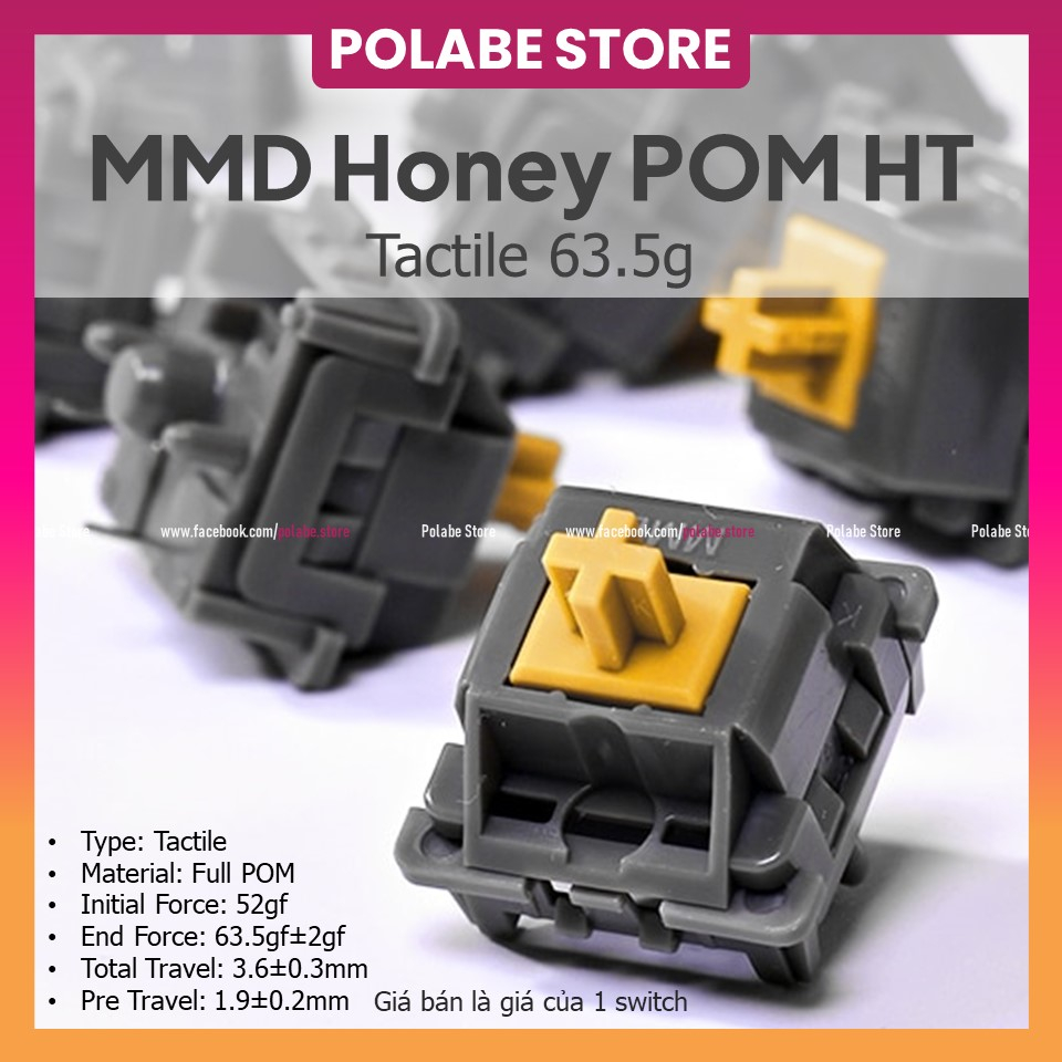 MMD Holy Panda MMD Honey Pom HT MMD CREAM POM linear switch Công tắc bàn phím cơ tactile switch ...