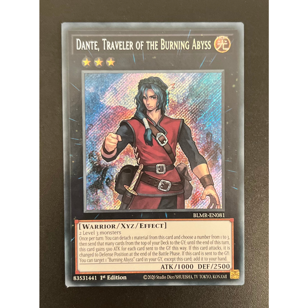 [Thẻ bài Yugioh]-[TCG-UK] - BLMR-EN081 - Dante, Traveler of the Burning Abyss - Secret Rare ...