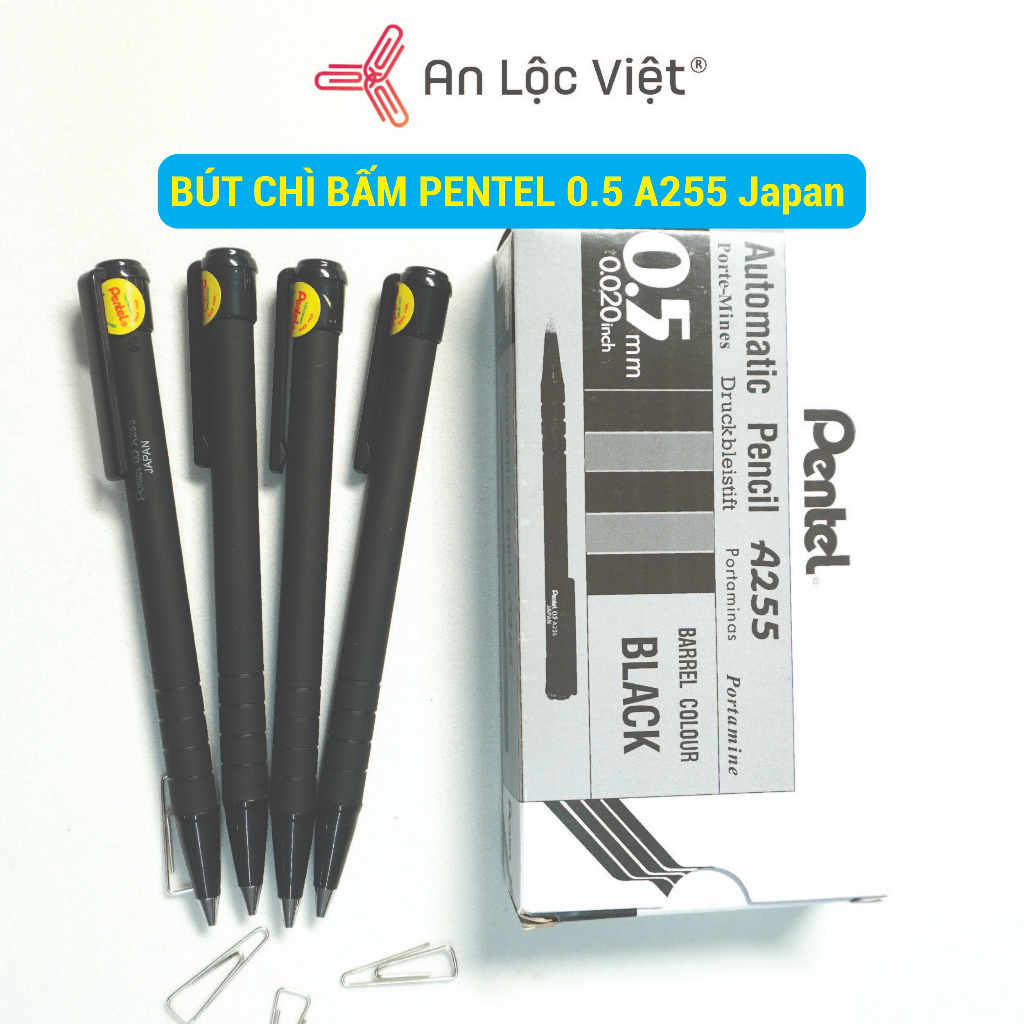 [BÚT CHÌ BẤM SIÊU HOT] Bút chì bấm Pentel A255 0.5mm, loại bút chì kim ...
