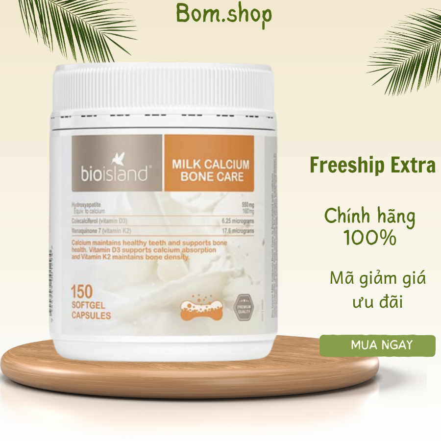 Bio Island Milk Calcium Bone Care 150 viên | Shopee Việt Nam