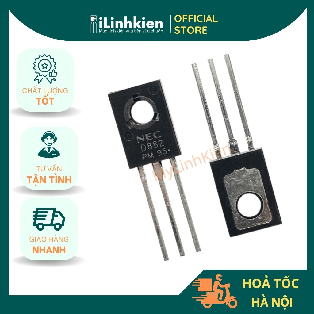 D882 Transistor 2SD882 NPN 3A 40V chất lượng cao. | Shopee Việt Nam