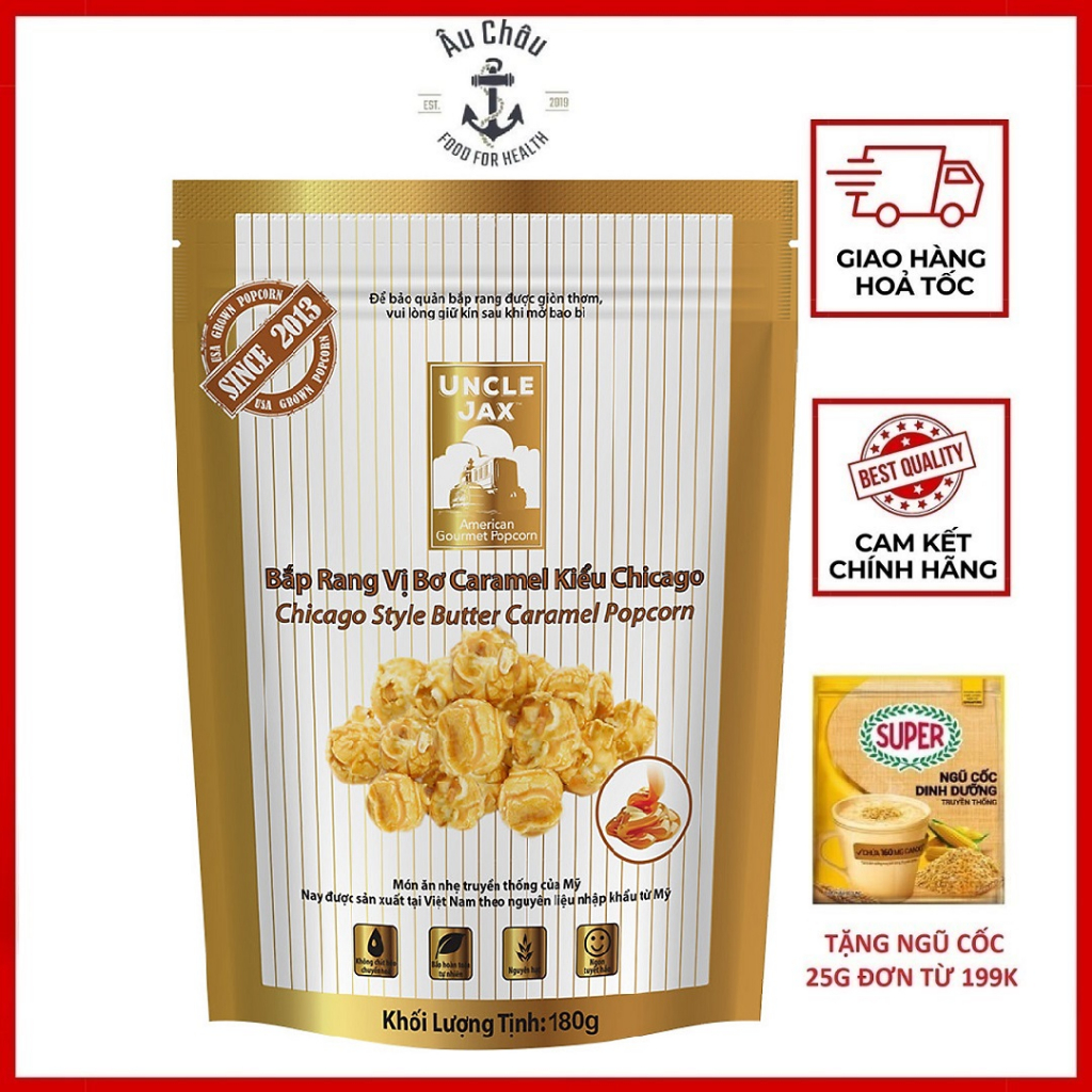 GÓI LỚN Bắp rang bơ Uncle Jax American Gourmet Popcorn vị caramel 180g ...