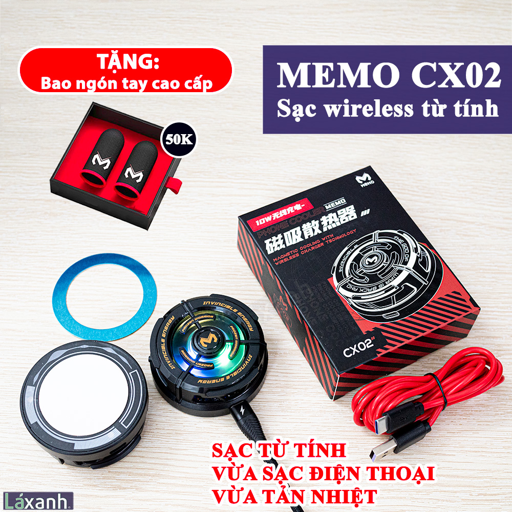 MEMO CX01 | Tản nhiệt siêu lạnh cho điện thoại MEMO CX02 sạc từ tính wireless không dây, hít ...