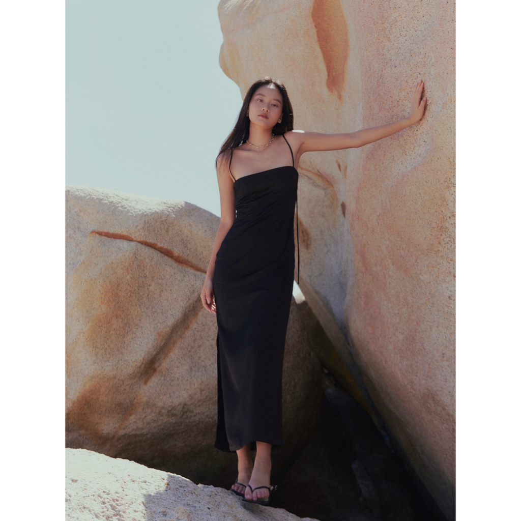 Đầm Lụa Cổ Ngang | Chic Dress | CHEN Inspired | Shopee Việt Nam