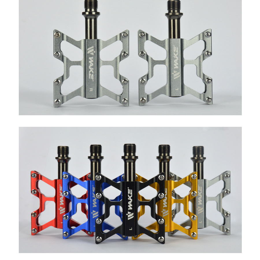 Bàn đạp pedal xe đạp thể thao chạy 3 vòng bi bạc đạn WAKE | Shopee Việt Nam