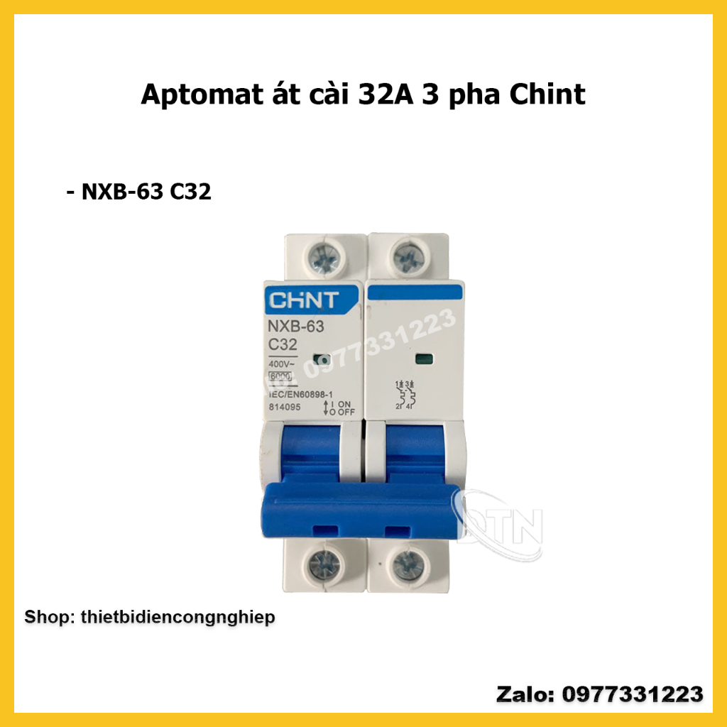Chint MCB Aptomat át cài 32A 3 pha NXB-63 C32 (hàng chính hãng) | Shopee Việt Nam