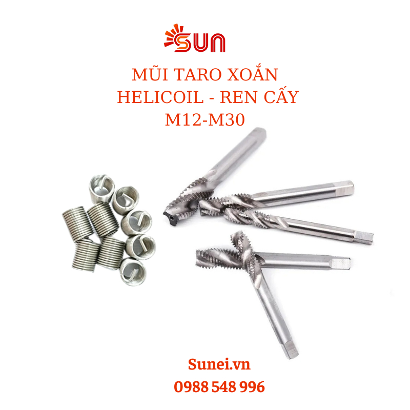 Taro ren cấy, TAP cấy chuyện dụng cho ren cấy helicoil M12, M14, M16 ...