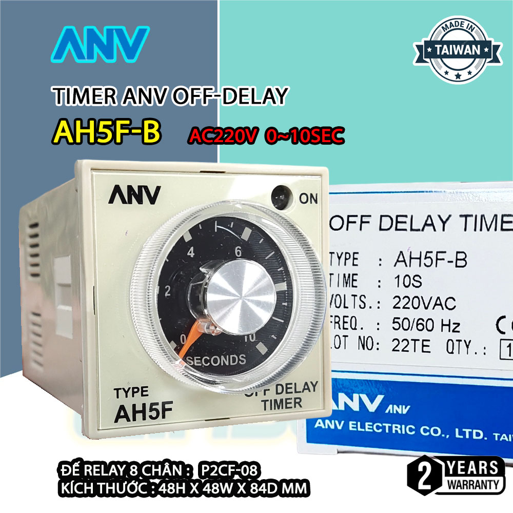 Timer ANV Off-Delay AH5F-B 220VAC | Shopee Việt Nam