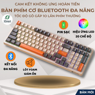 Bàn Phím Cơ Bluetooth Không Dây Full Size K98BT LED RGB VIP Gaming Shark Có HOTSWAP LÓT FOAM ...