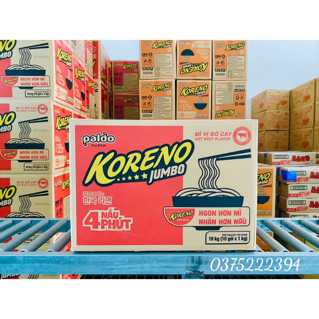 Mì Koreno Jumbo paldo vị bò cay - 100 gói | Shopee Việt Nam