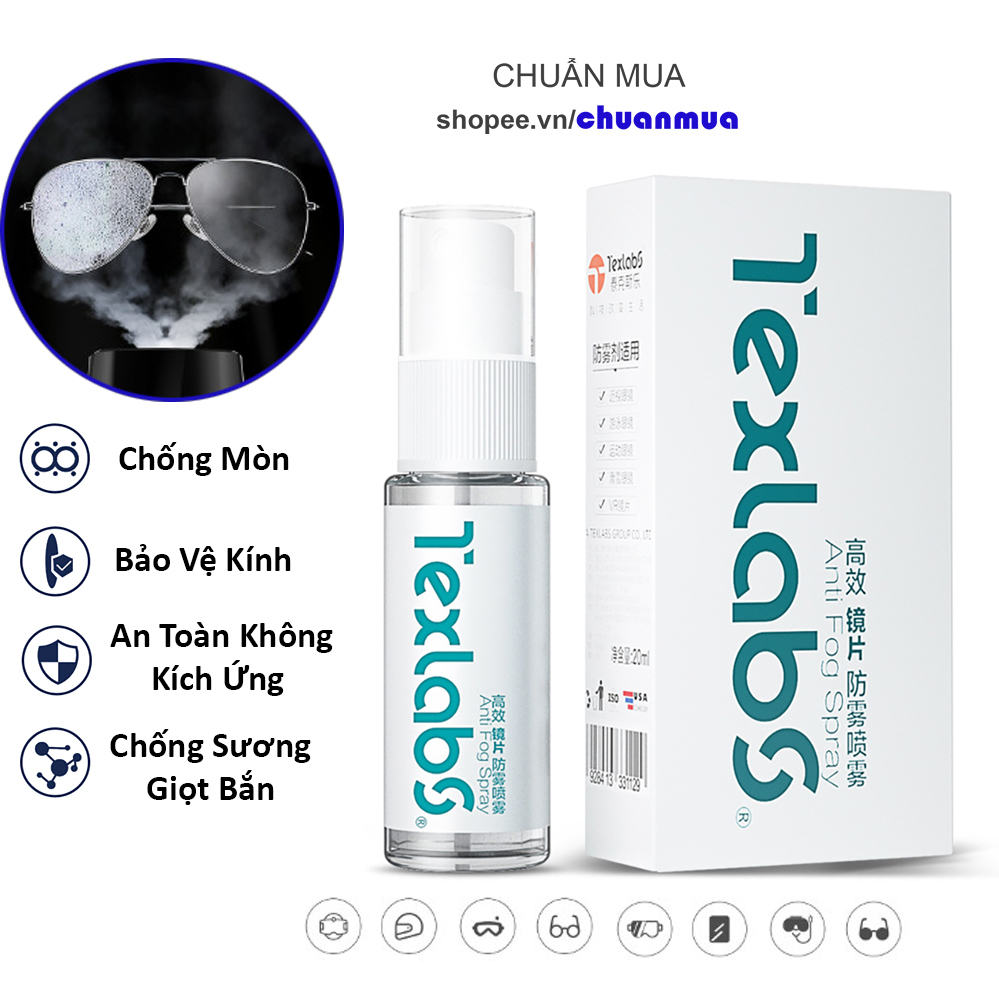 Nước Lau Kính Chống Hơi Nước TEXLAB 20ml Cao Cấp ( Sịt Nano Chống Nước Có Tặng Kèm Khăn Lau Nhỏ ...