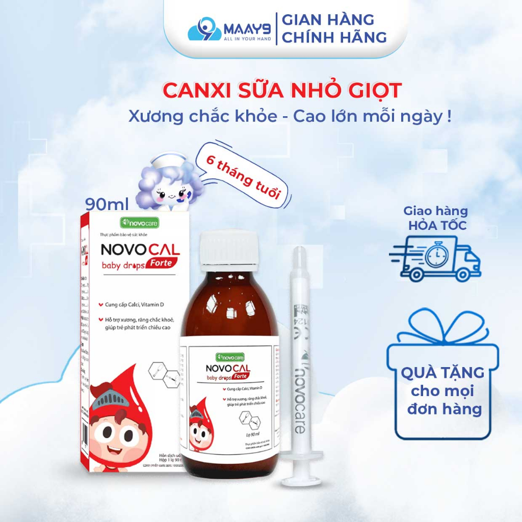 Canxi sữaNovocare Novocal baby drops forte bổ sung canxi, D3 cho bé ...