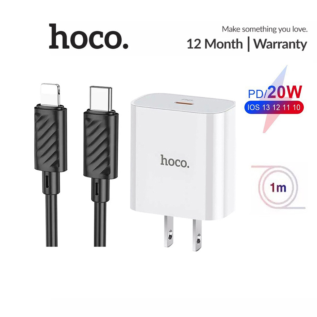 Củ sạc PD20W Hoco C76 Plus 1 cổng Type-C kèm dây sạc X88 PD20W Type-C ...