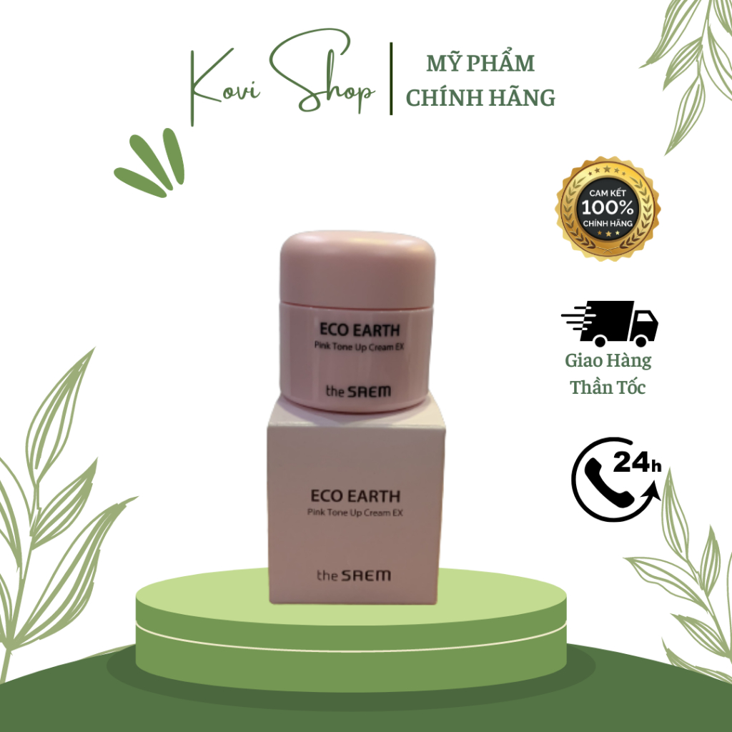 Kem Dưỡng Da The Saem Eco Earth Pink Tone Up Cream EX 28ml | Shopee Việt Nam