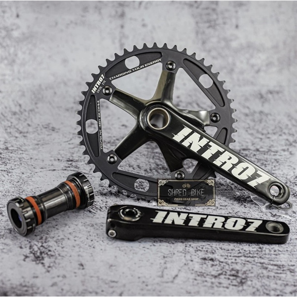 Đùi đĩa Fixed Gear INTRO7 đĩa rỗng 48T kèm BB 165mm | Shopee Việt Nam