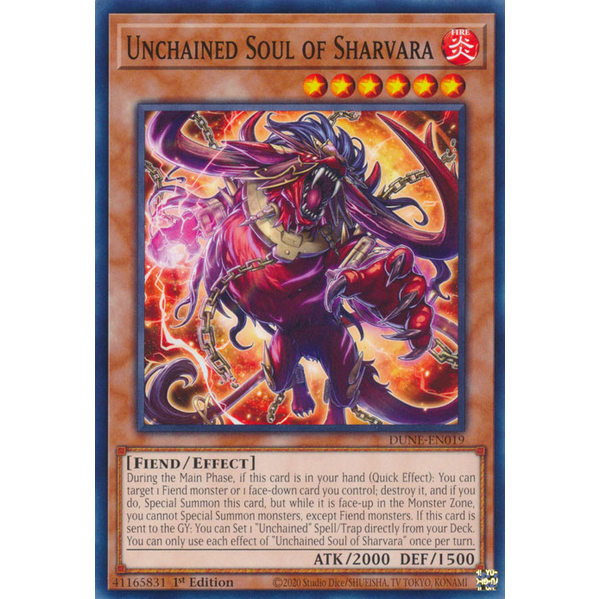[ Bài Yugioh Chính Hãng ] Unchained Soul of Sharvara - DUNE-EN019 ...