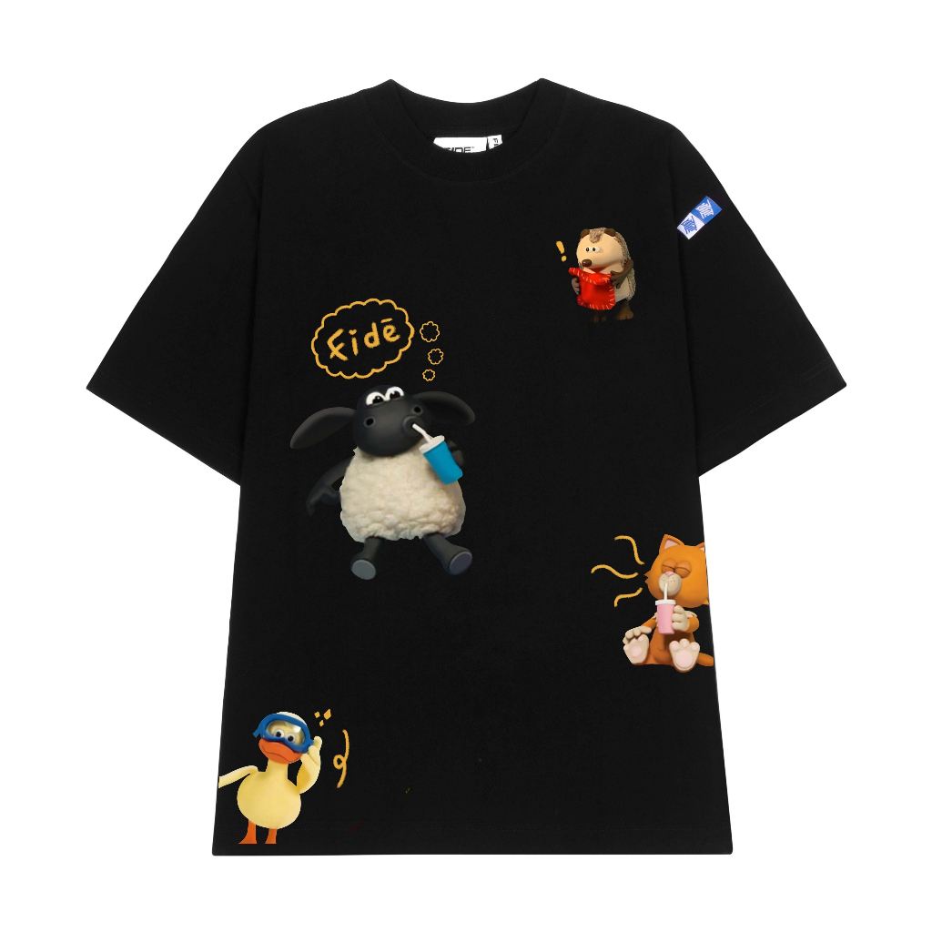 Áo thun CON CỪU FIDE phông trơn nam nữ cổ tròn FIDE SHAUN 15 | Shopee ...