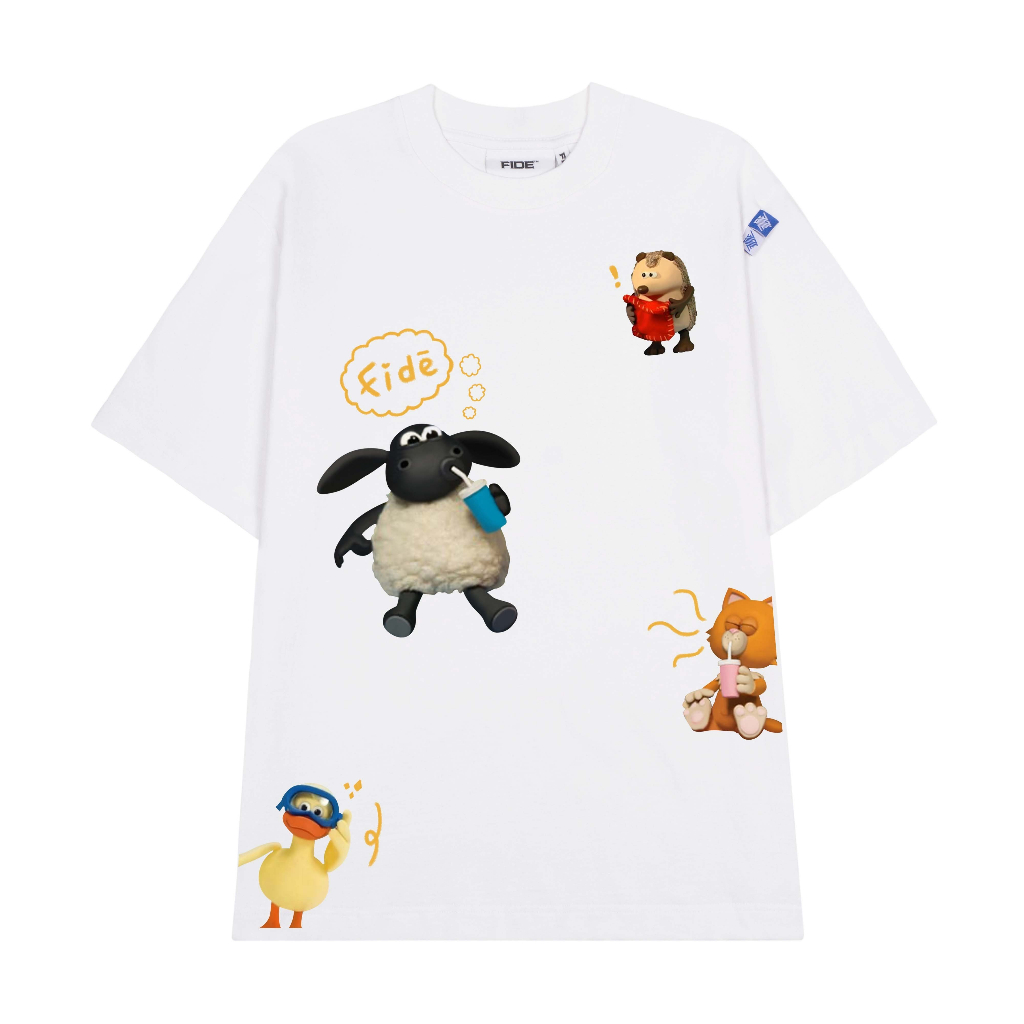 Áo thun CON CỪU FIDE phông trơn nam nữ cổ tròn FIDE SHAUN 15 | Shopee ...