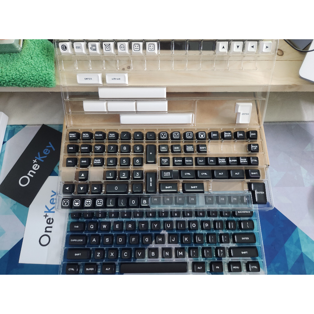 Keycap WHITE ON BLACK (WOB) SA profile ABS Doubleshot 162 phím nút bàn ...