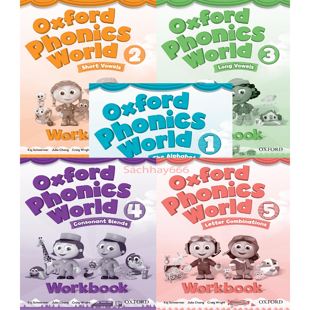 In màu Oxford Phonics World and Workbook 10 Quyển Màu kèm file nghe ...