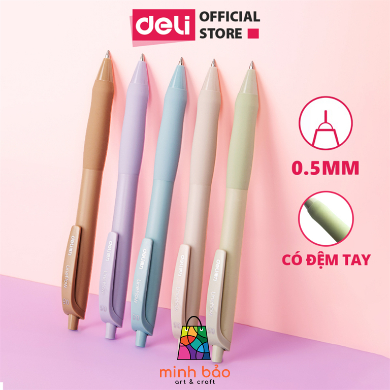 BÚT GEL MỰC ĐEN DELI S60-A, NGÒI 0.5MM (1 BÚT MÀU NGẪU NHIÊN) | Shopee ...