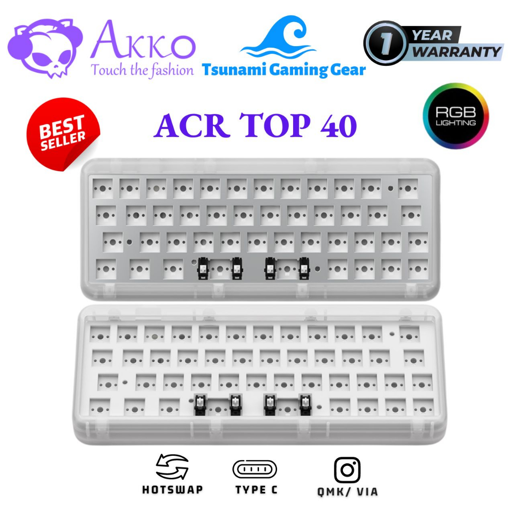 KIT phím cơ AKKO ACR TOP 40 (Hotswap / RGB / Top-mount / South-Facing / QMK – VIA) | Shopee Việt Nam