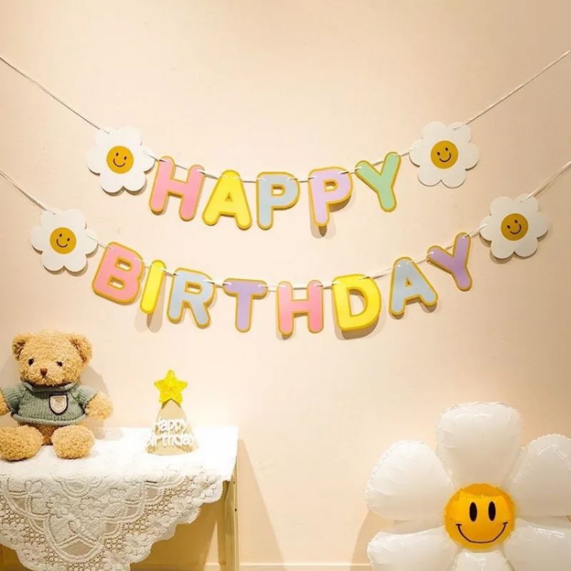 Dây chữ HPBD trang trí sinh nhật, dây chữ happy birthday nhiều màu, chữ ...
