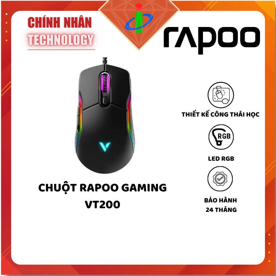 Chuột gaming dành cho game thủ RAPOO VT200 / Bảo hành 24 tháng / Chinh ...