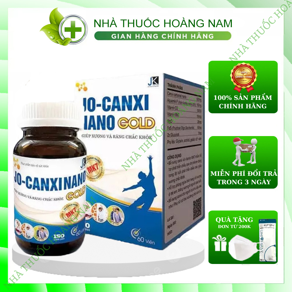 viên uống JO - CANXI NANO GOLD ( chính hãng) : giúp Bổ sung canxi và vitamin MK7 giúp hệ xương ...