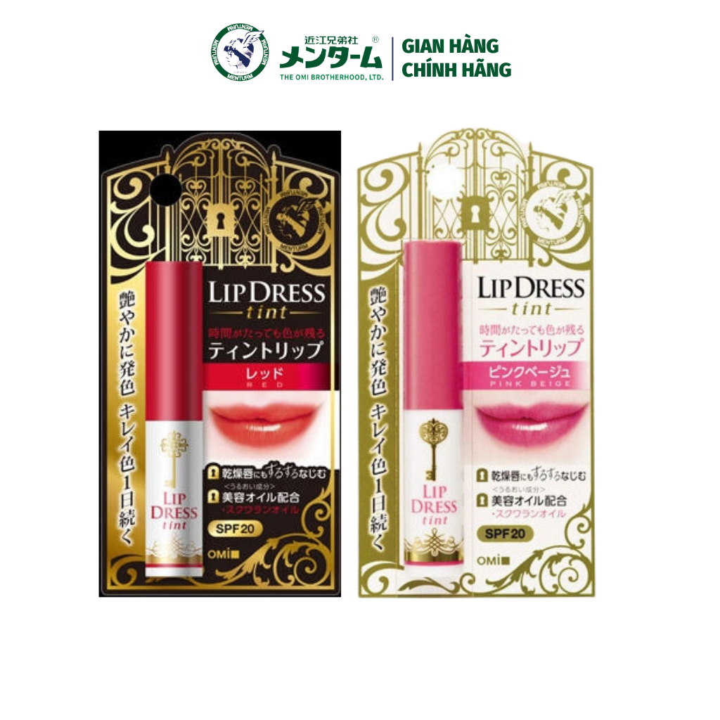 Son Dưỡng Môi Siêu Lì Chống Nắng Omi Lip Dress Tint Nhật Bản (2g/tuýp ...