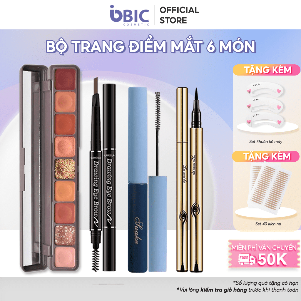 Bộ trang điểm mắt 4 món LAMEILA makeup thần thánh Phấn mắt, Chì kẻ mày ...
