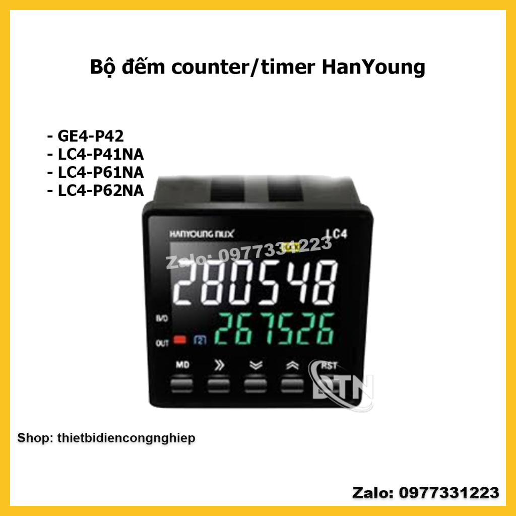 HanYoung Bộ đếm counter/timer GE4-P42 LC4-P41NA LC4-P61NA LC4-P62NA | Shopee Việt Nam