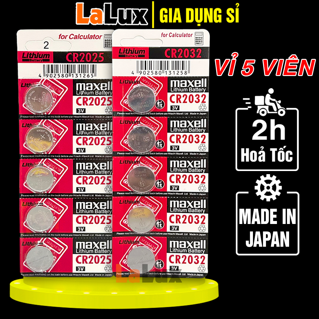 Pin Cr2032 Cr2025 Cr2016 VỈ 5 VIÊN Pin Cmos Panasonic và Maxcell - Pin ...