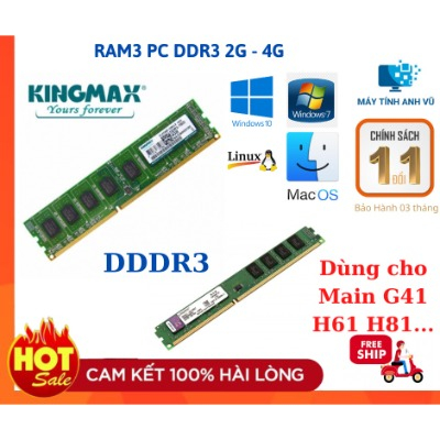Ram Máy tính PC và Laptop các loại DDR2 DDR3 PC3L DDR4 2G 4G Hàng bóc máy đẹp Bảo hành 3 tháng ...