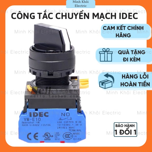 Công tắc xoay chuyển mạch Idec, công tắc chuyển mạch Idec 2 và 3 vị trí idec phi 22mm, công tắc ...