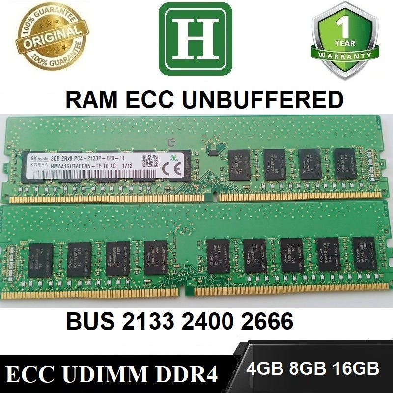 Ram Ecc UDIMM/ECC Unbuffered 4GB, 8GB DDR4 BUS 2133, 2400 hàng chính ...