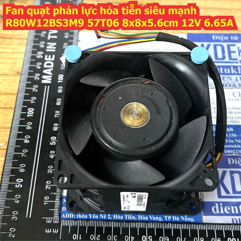 Fan quạt phản lực hỏa tiễn siêu mạnh Nidec 8056 8cm R80W12BS3M9 57T06 ...