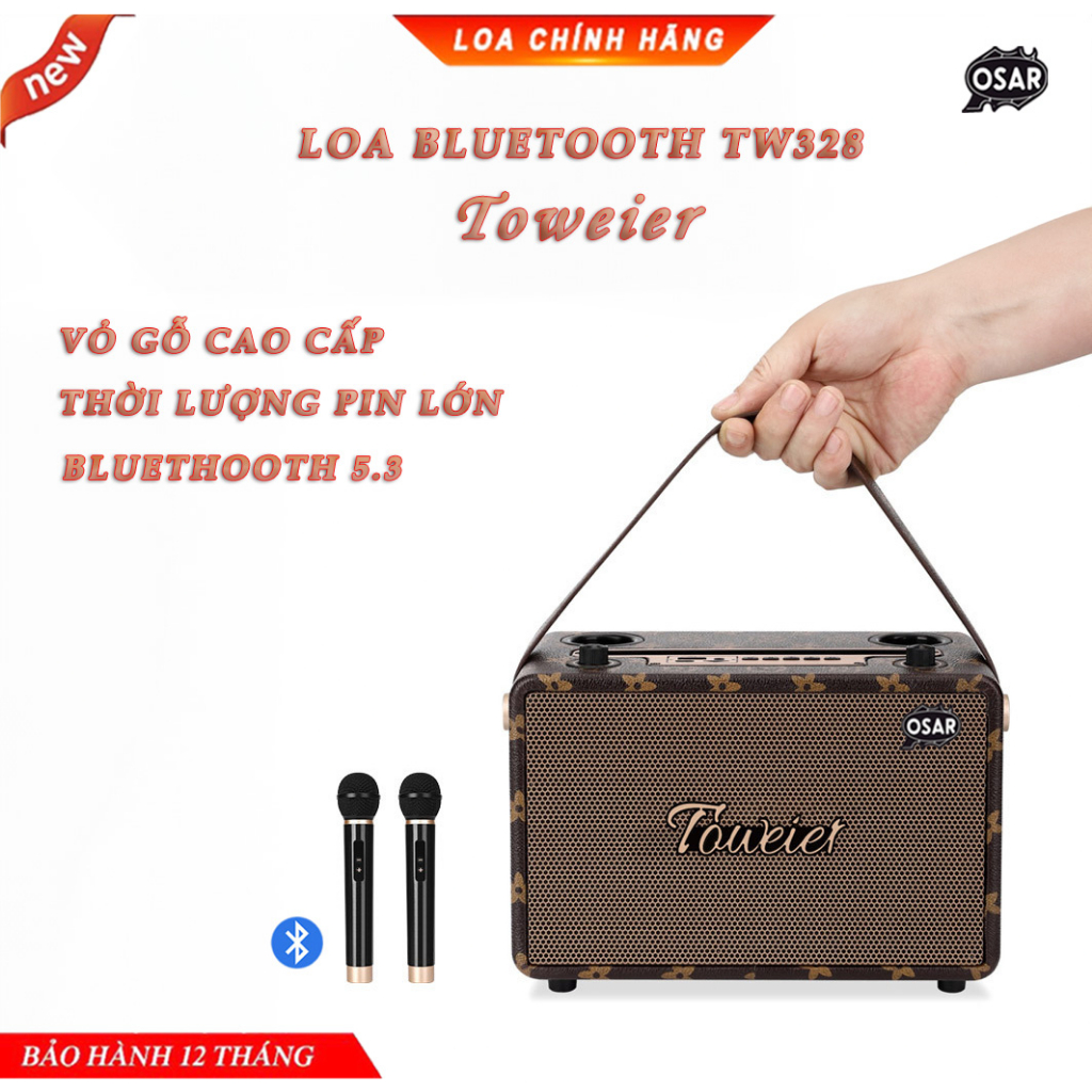 Loa Bluetooth Karaoke Toweier TW328, Âm thanh chất lượng cao, Kết nối ...