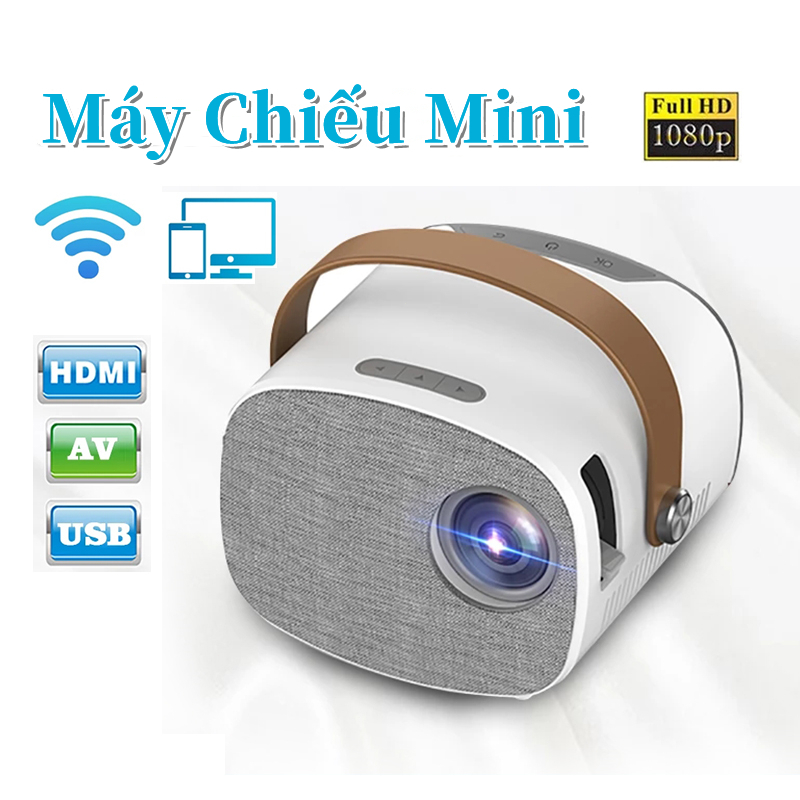Máy Chiếu MIini Kết Nối Điện Thoại YG230, Máy chiếu LED Projector HD,Hỗ Trợ Kết Nối Không Dây ...