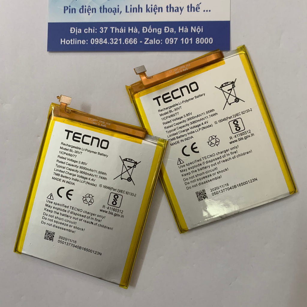 PIN TECNO W2 (BL-30VT) pin chuẩn | Shopee Việt Nam