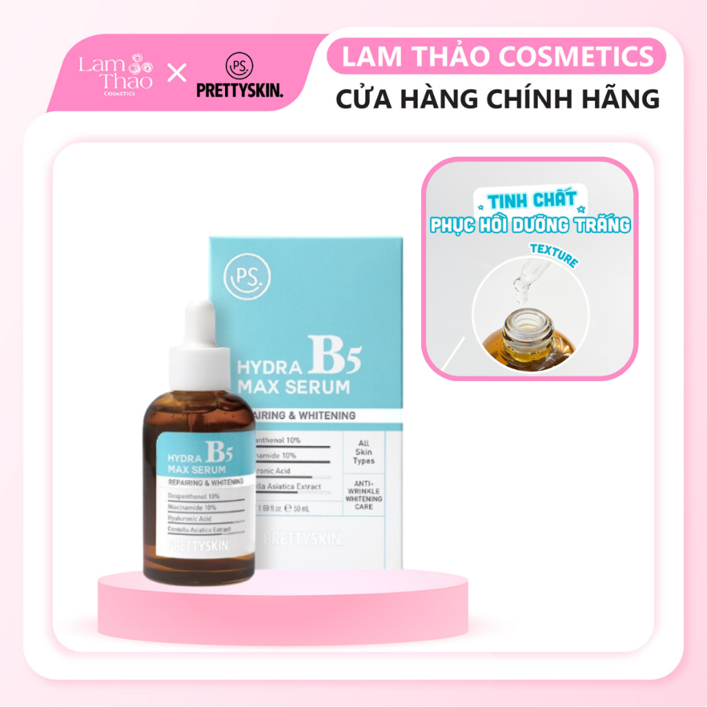 Tinh Chất Phục Hồi, Dưỡng Trắng Da Pretty Skin Hydra Max Serum B5 50ml ...