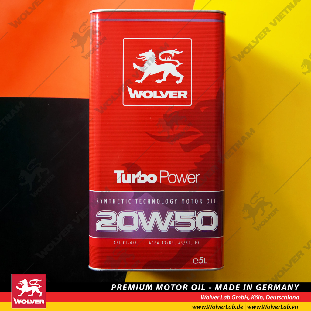 Wolver Turbo Power 20W-50 Ci-4 5L nhớt nhập khẩu Đức | Shopee Việt Nam