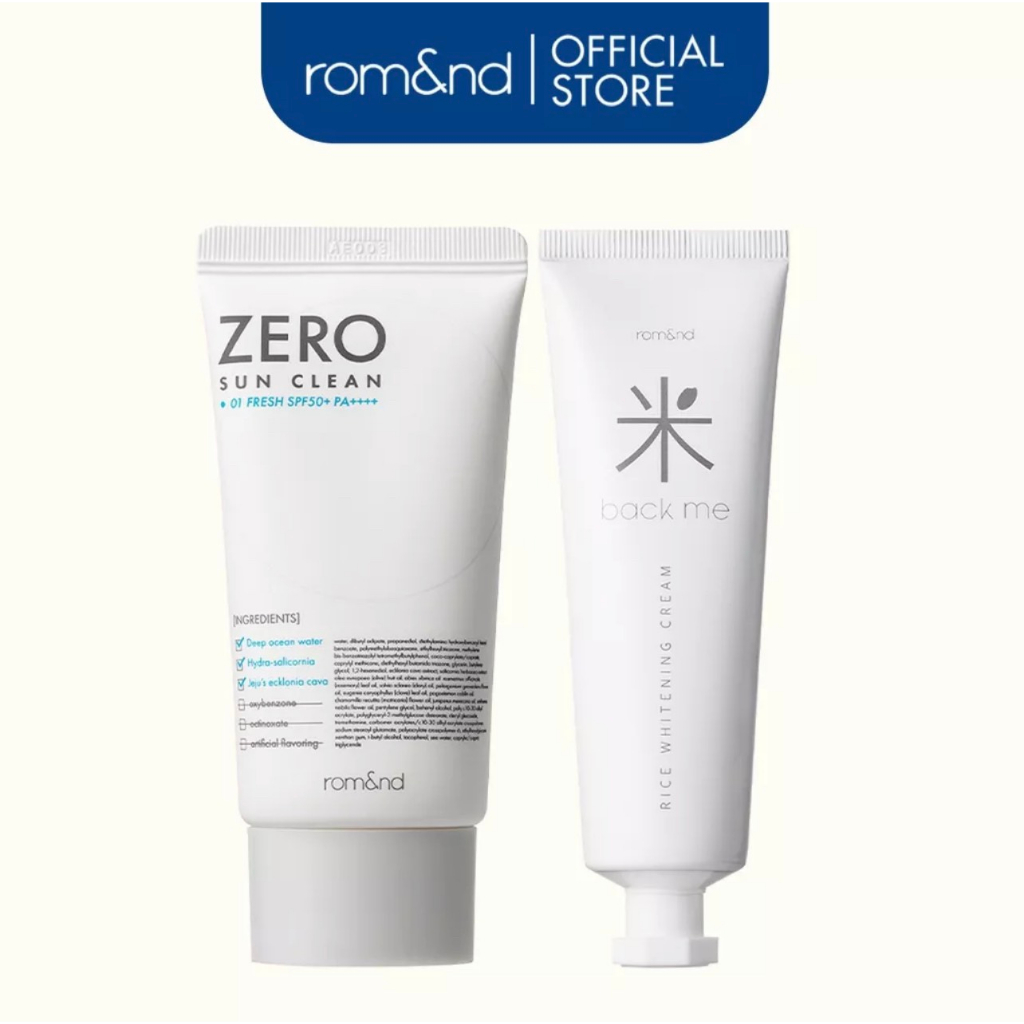 Combo Kem dưỡng trắng da Romand Back Me Tone Up Cream 50ml + Kem chống ...